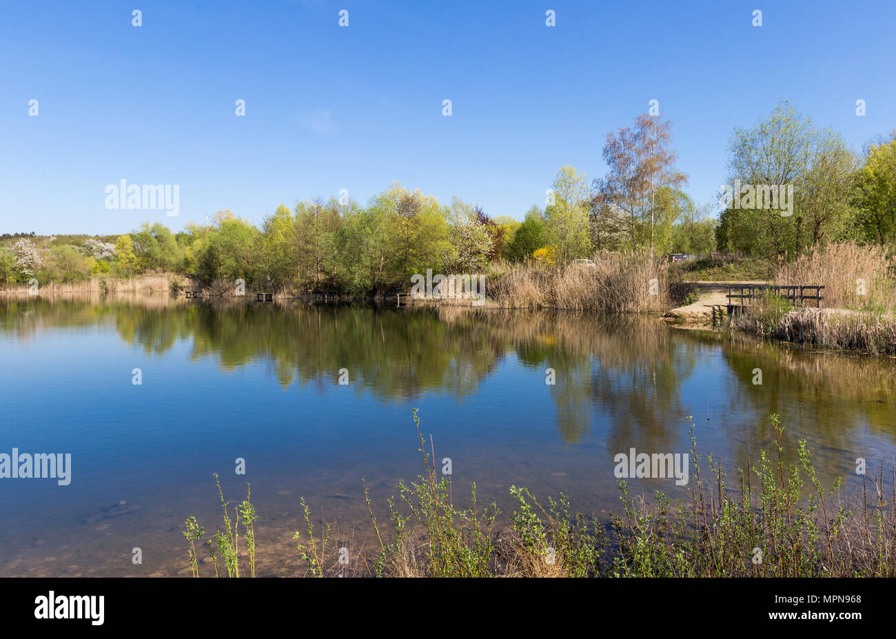quarry lake in Remerschen Stock Photo - Alamy