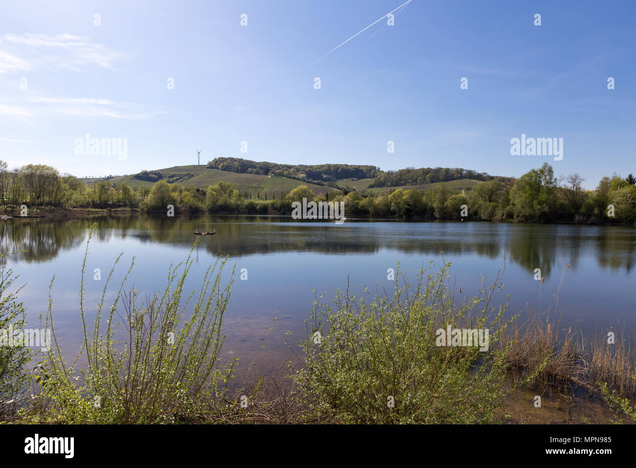 quarry lake in Remerschen Stock Photo - Alamy