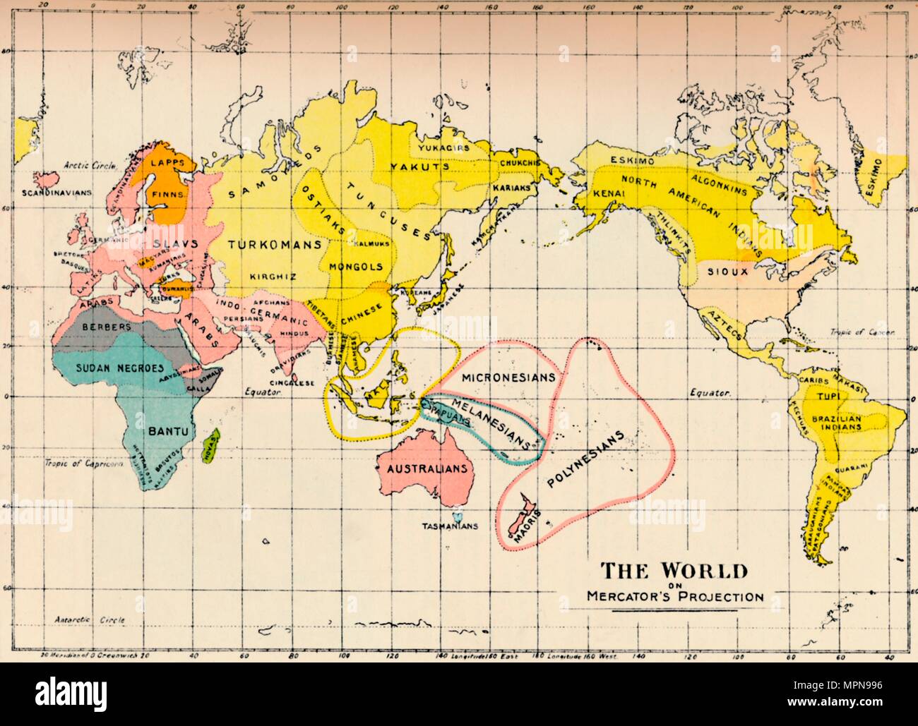 Map of the World on Mercator's Projection, 1902. Artist: Unknown Stock ...