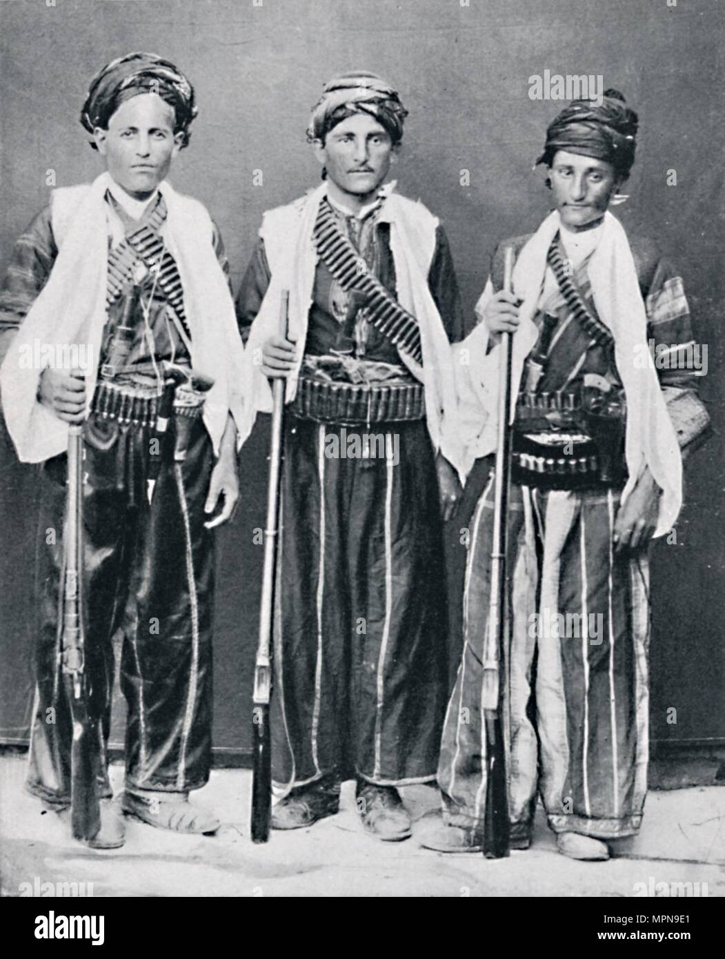 Kurdish mountain brigands, Armenia, 1902. Artist: Unknown Stock Photo ...