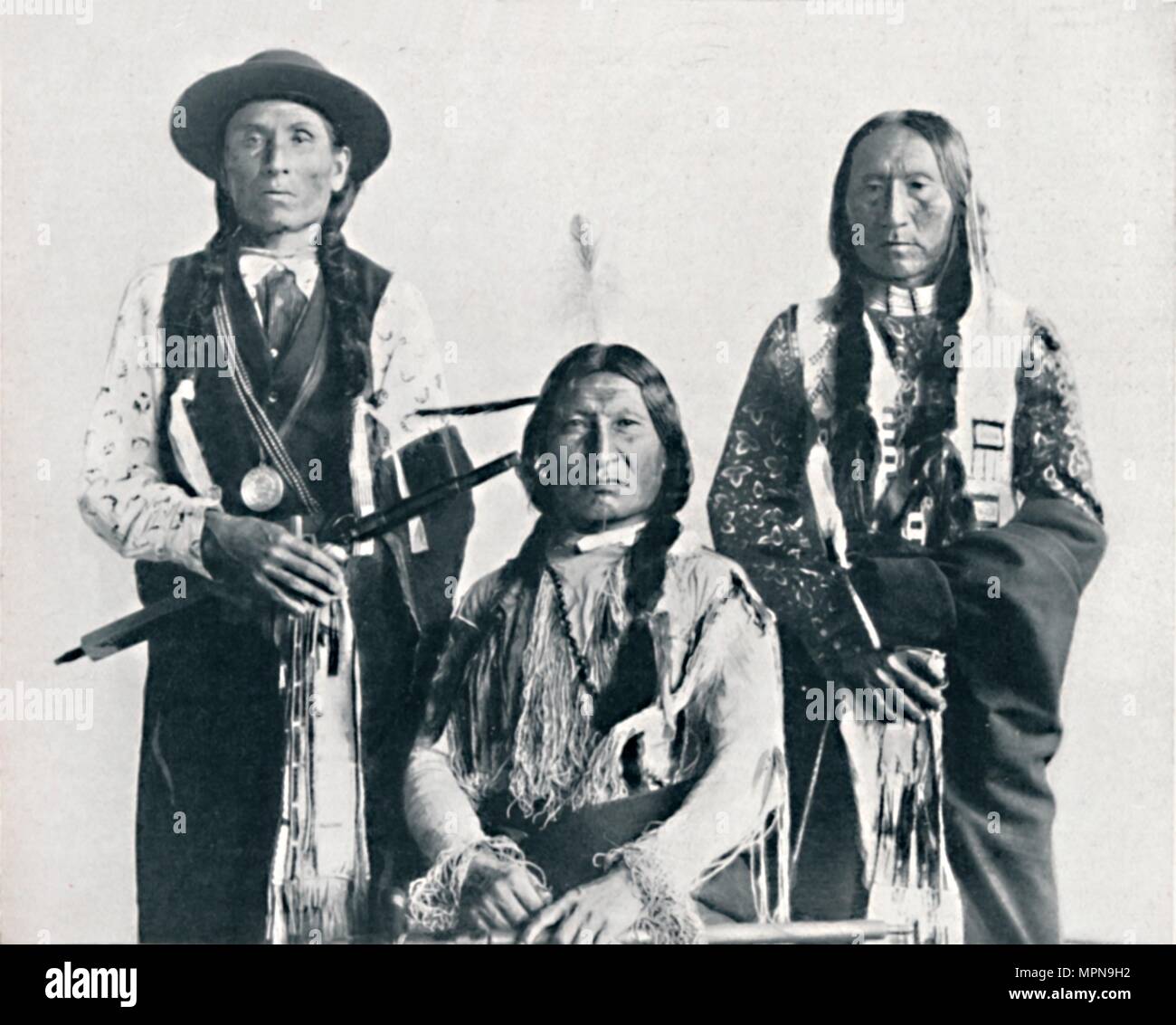A Group of Algonquins, 1912. Artist: Robert Wilson Shufeldt Stock Photo ...