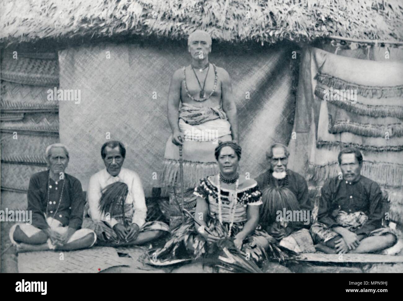 A group of Samoans, including the well-known rebel Mata'afa Iosefo (the ...