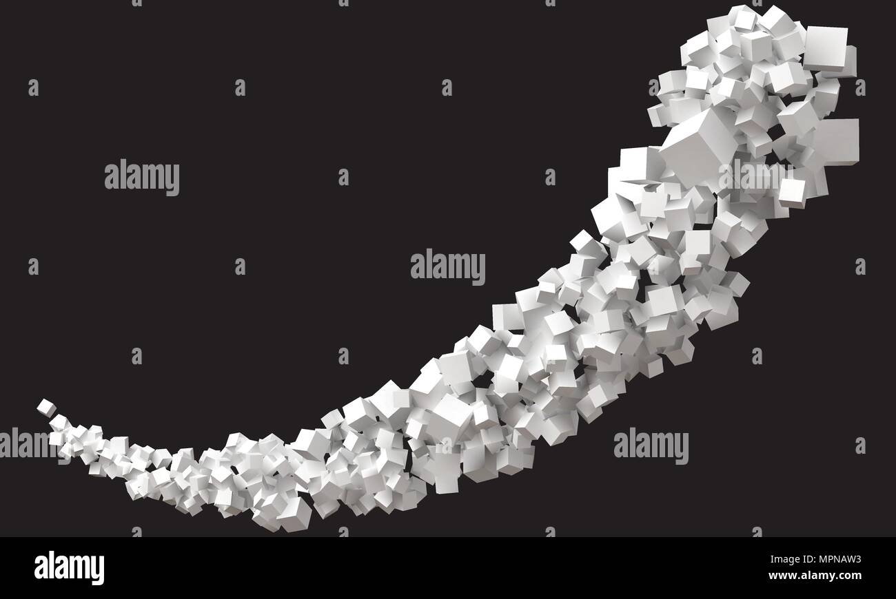 big sphere formed by random cubes Stock Vector Image & Art - Alamy