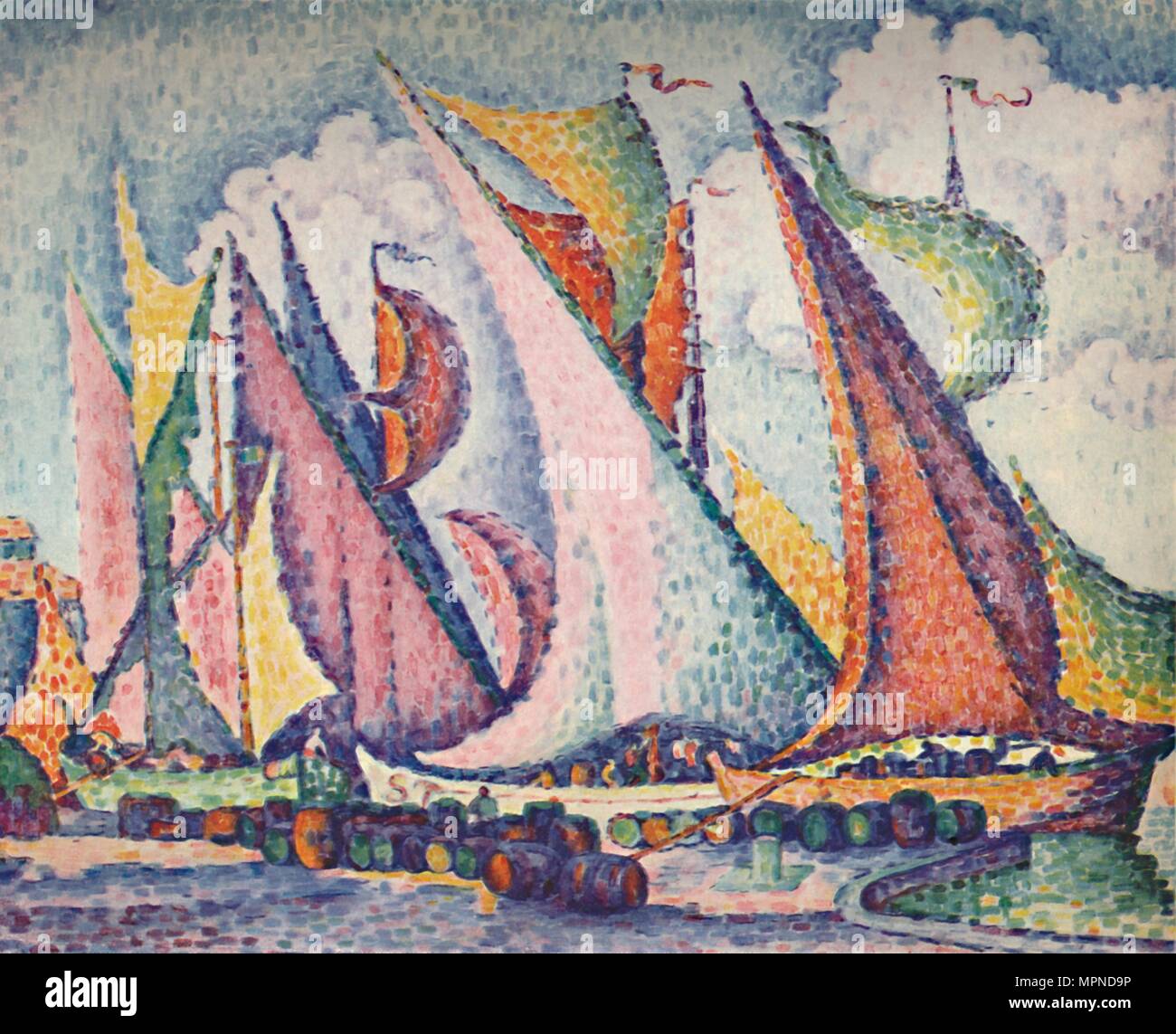 Mediterranean Sailing Boats', 1923. Artist: Paul Signac Stock Photo - Alamy
