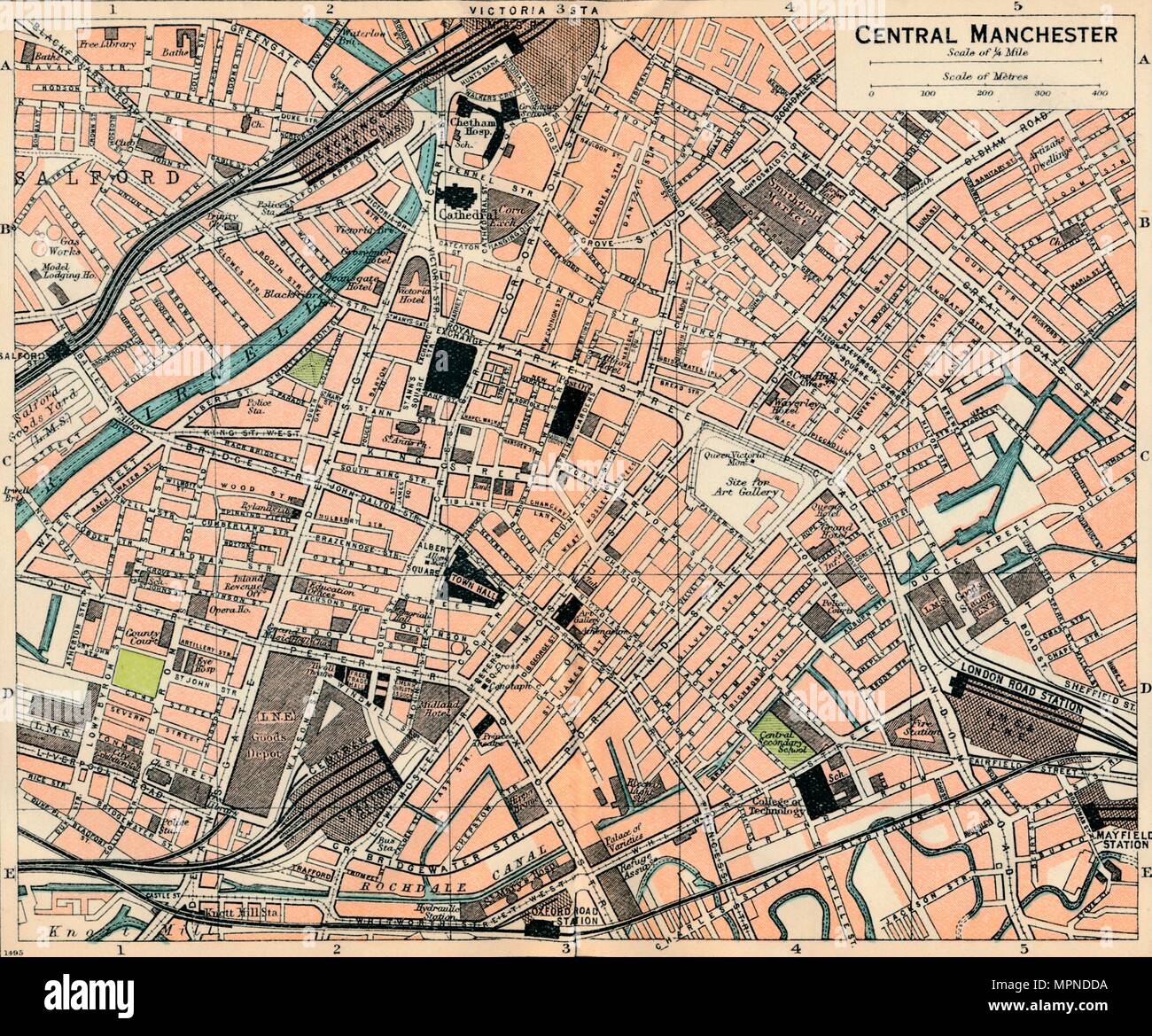 Manchester map hi-res stock photography and images - Alamy