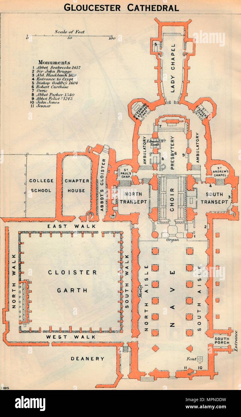 Gloucester cathedral floor plan gloucestershire hi-res stock ...