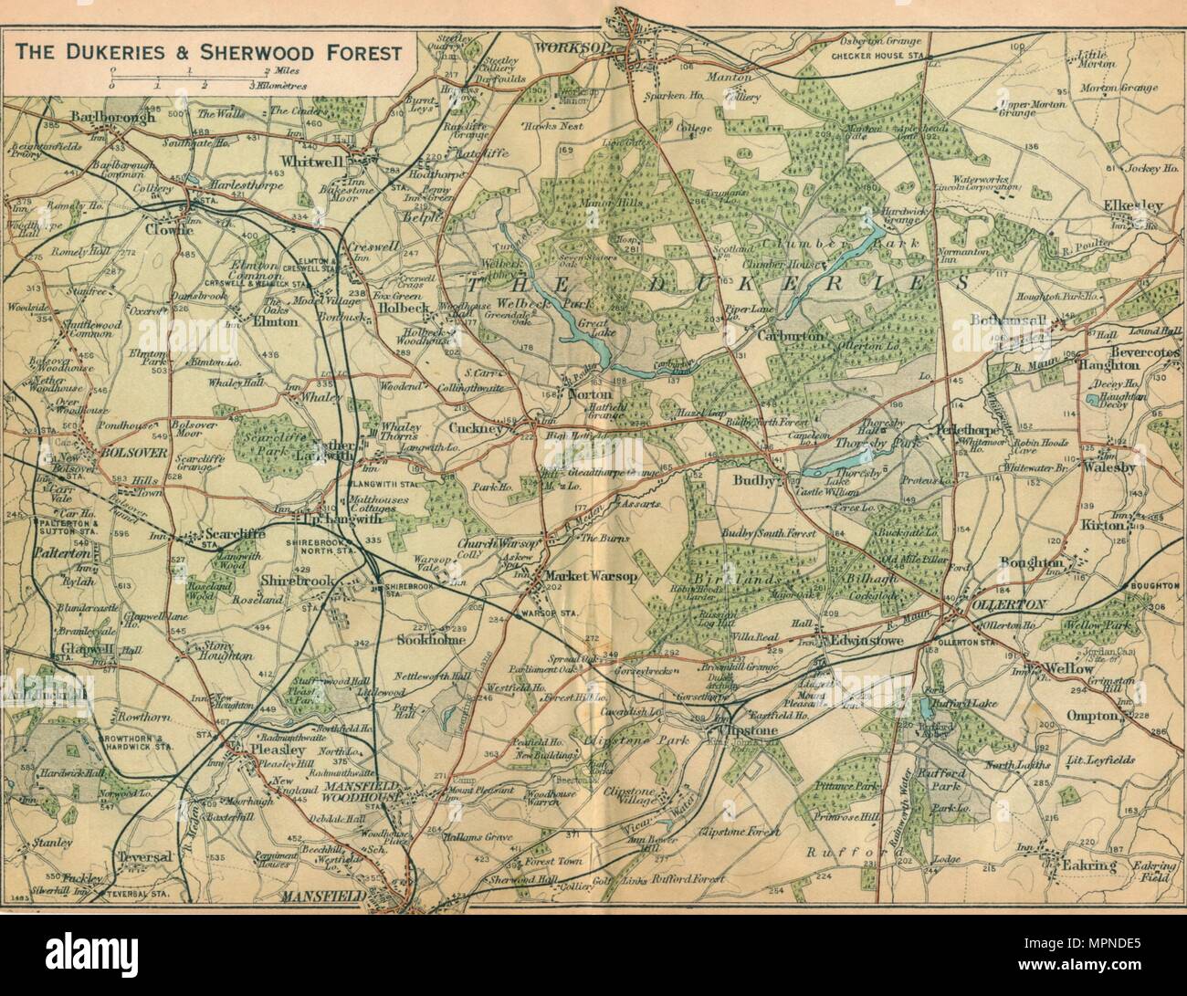 'The Dukeries & Sherwood Forest', c20th Century. Artist: John ...