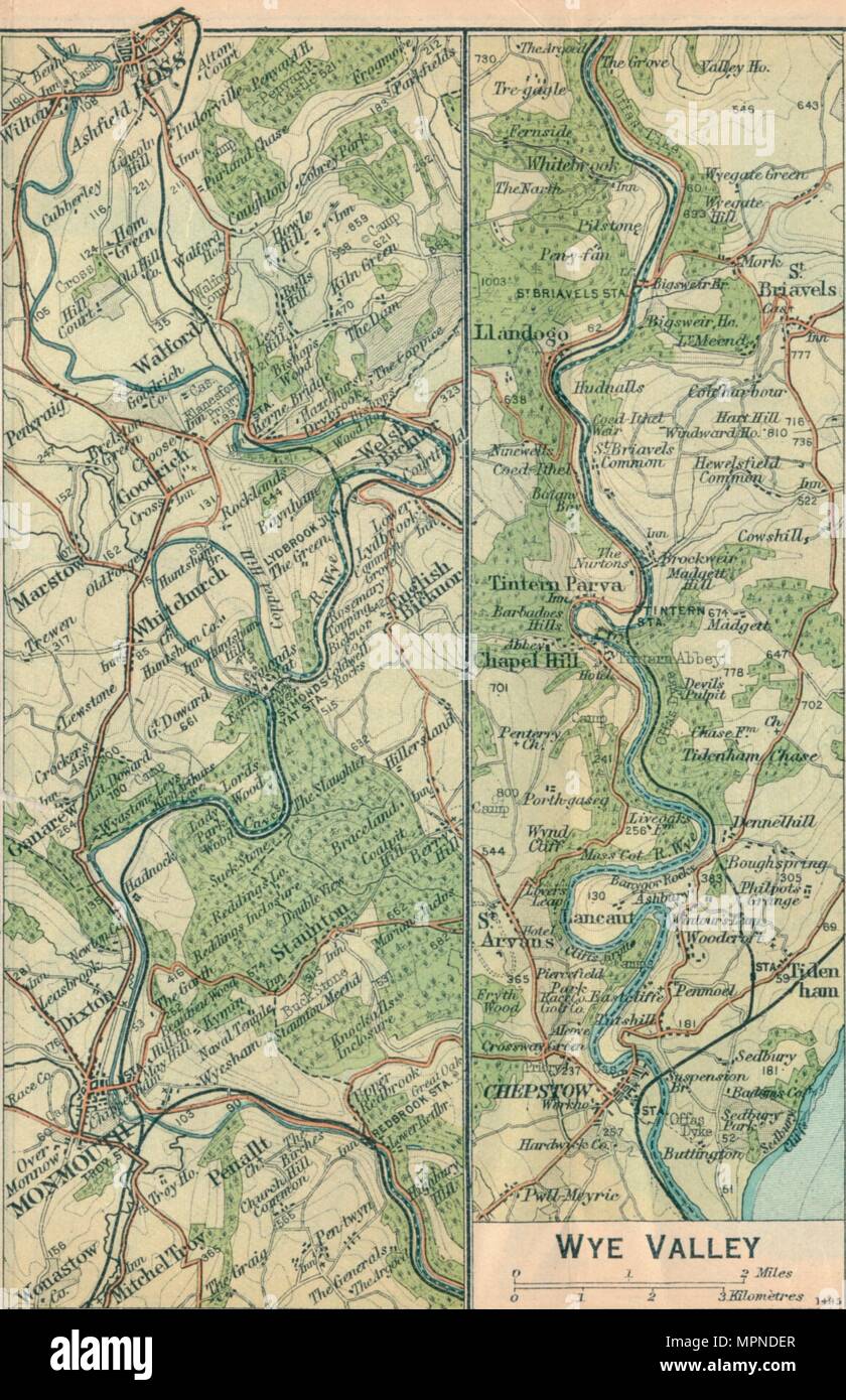 Monmouthshire wales map hi-res stock photography and images - Alamy