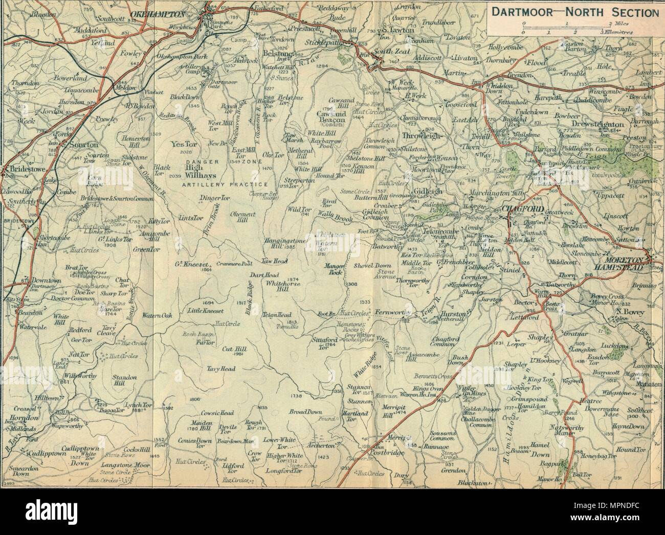 Dartmoor Map High Resolution Stock Photography and Images - Alamy