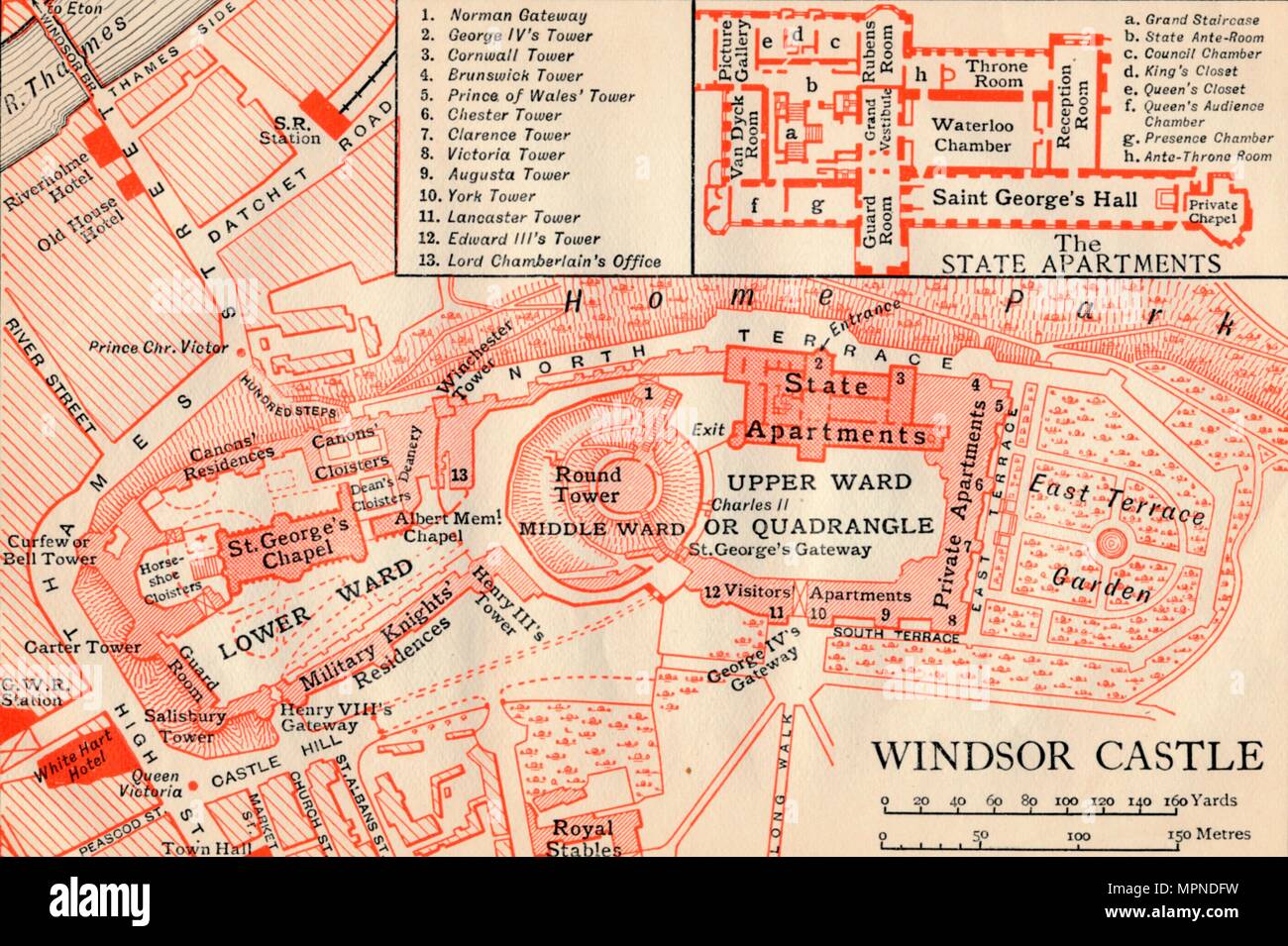Map of windsor castle hi-res stock photography and images - Alamy