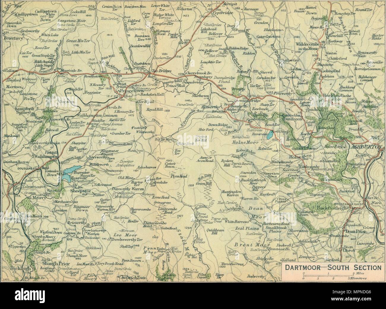 Map of dartmoor hi-res stock photography and images - Alamy