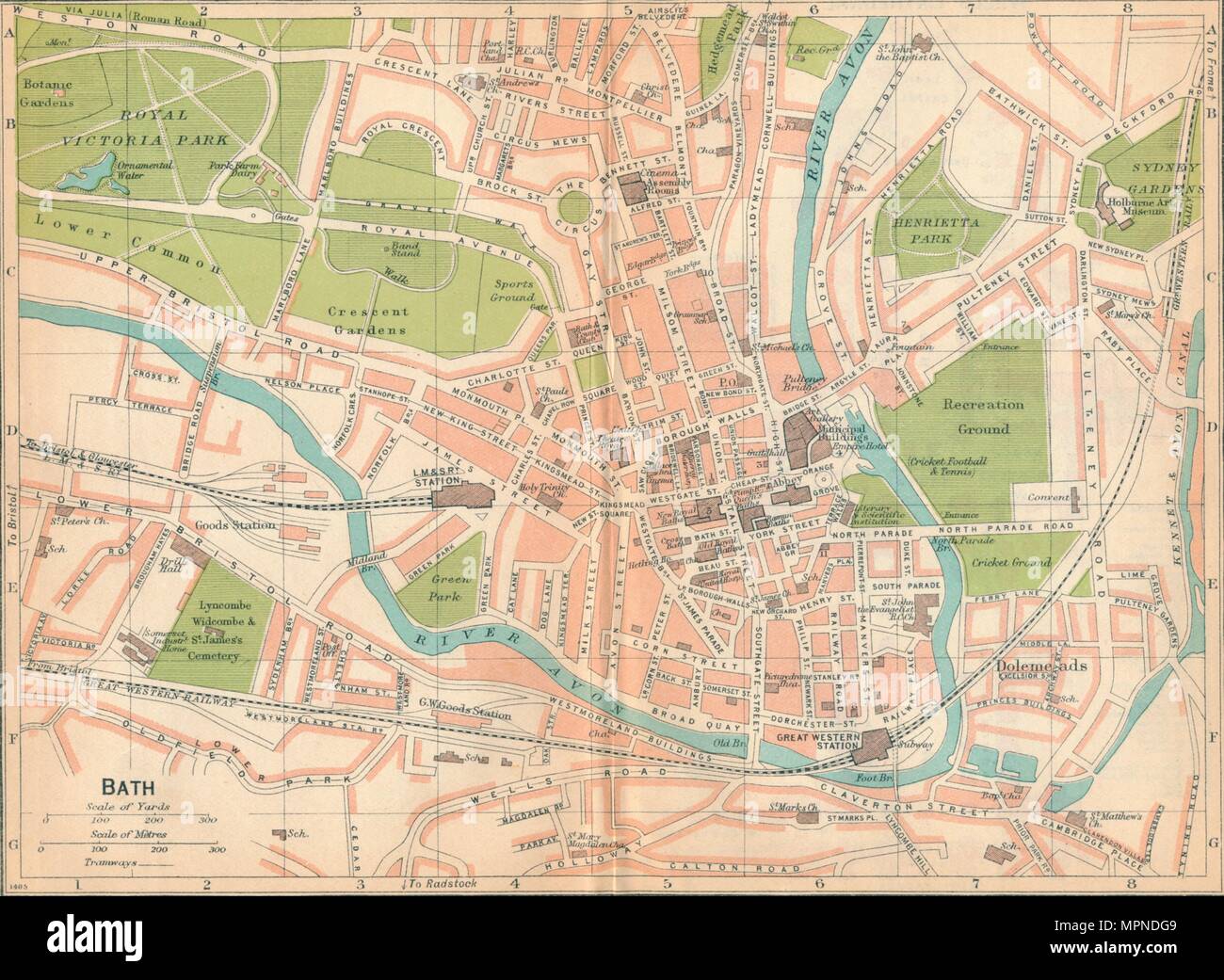 Map of bath england hi-res stock photography and images - Alamy