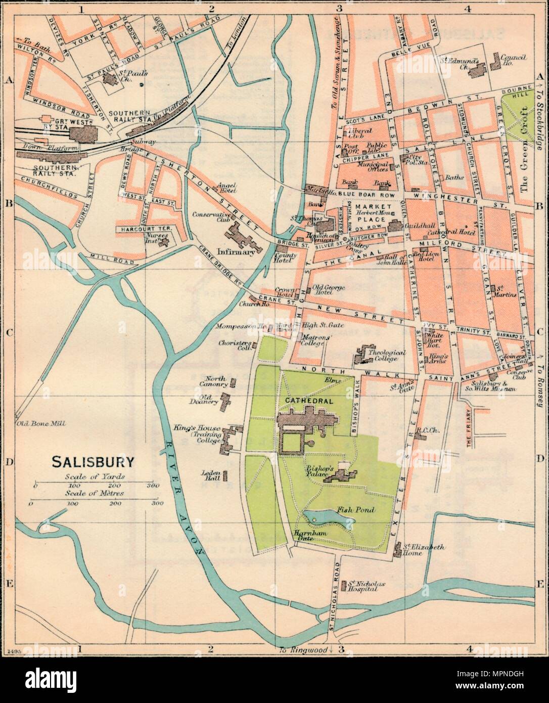 Salisbury map hi-res stock photography and images - Alamy