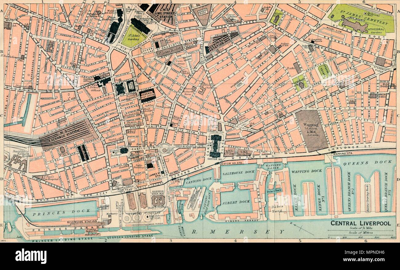 Liverpool map hi-res stock photography and images - Alamy