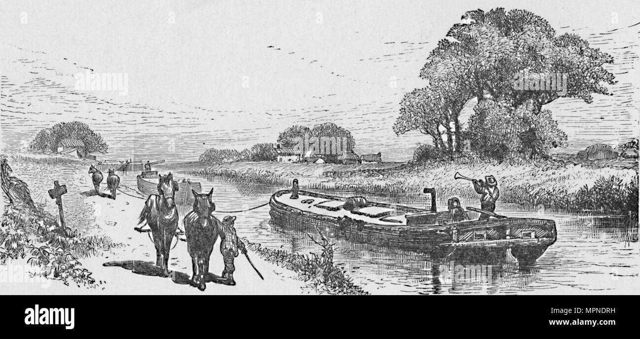 Canal barge 19th century hi-res stock photography and images - Alamy