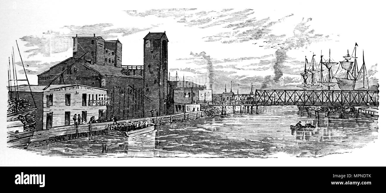 'Milwaukee River', 1883. Artist: Unknown Stock Photo - Alamy