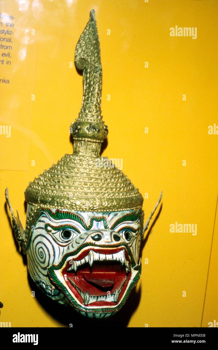 Dance-mask of Hanuman, Monkey-god hero of the Ramayana, Cambodia, 20th ...