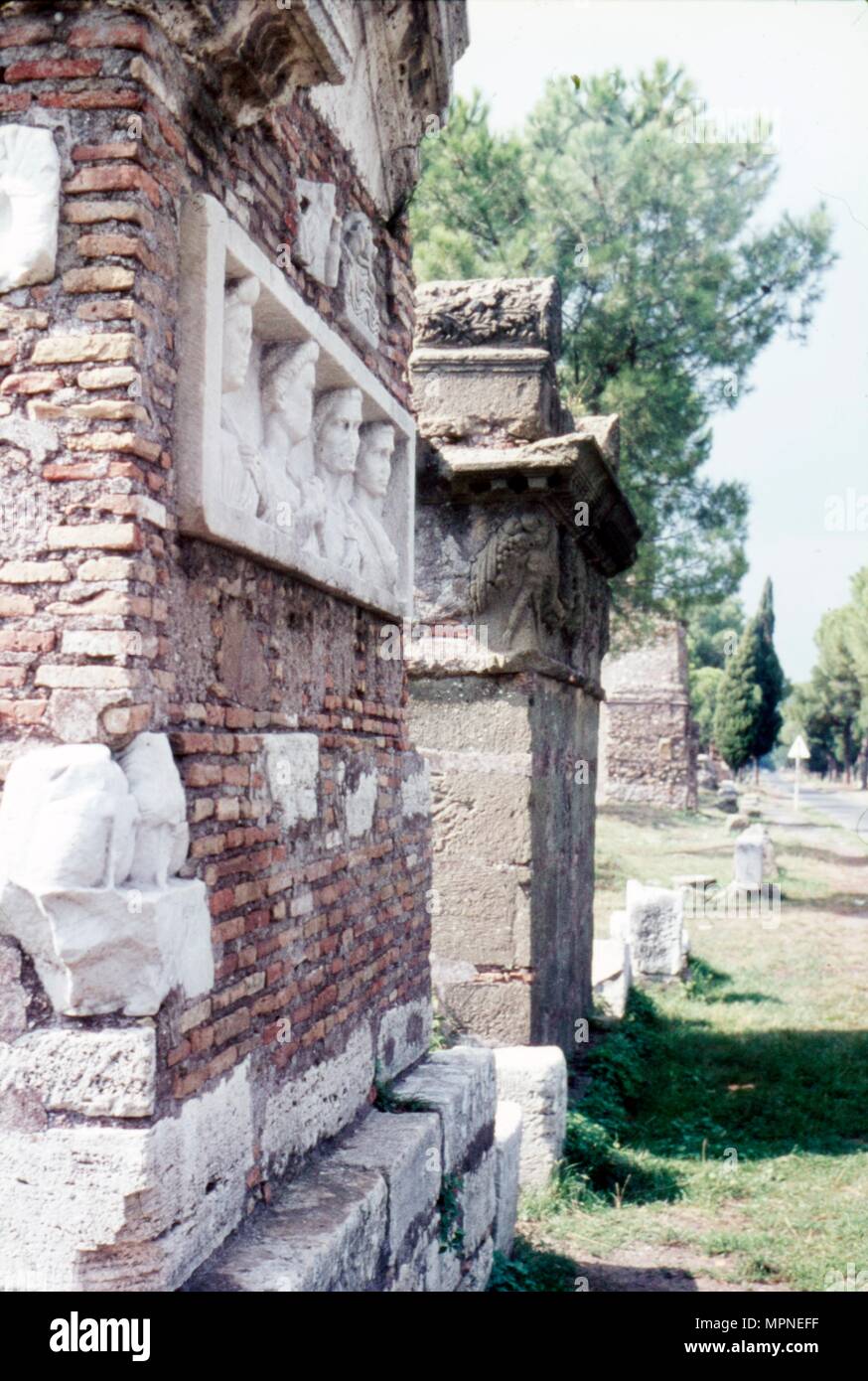 Roman Tombs on the Appian Way, Rome, (1st-3rd century), c20th century ...
