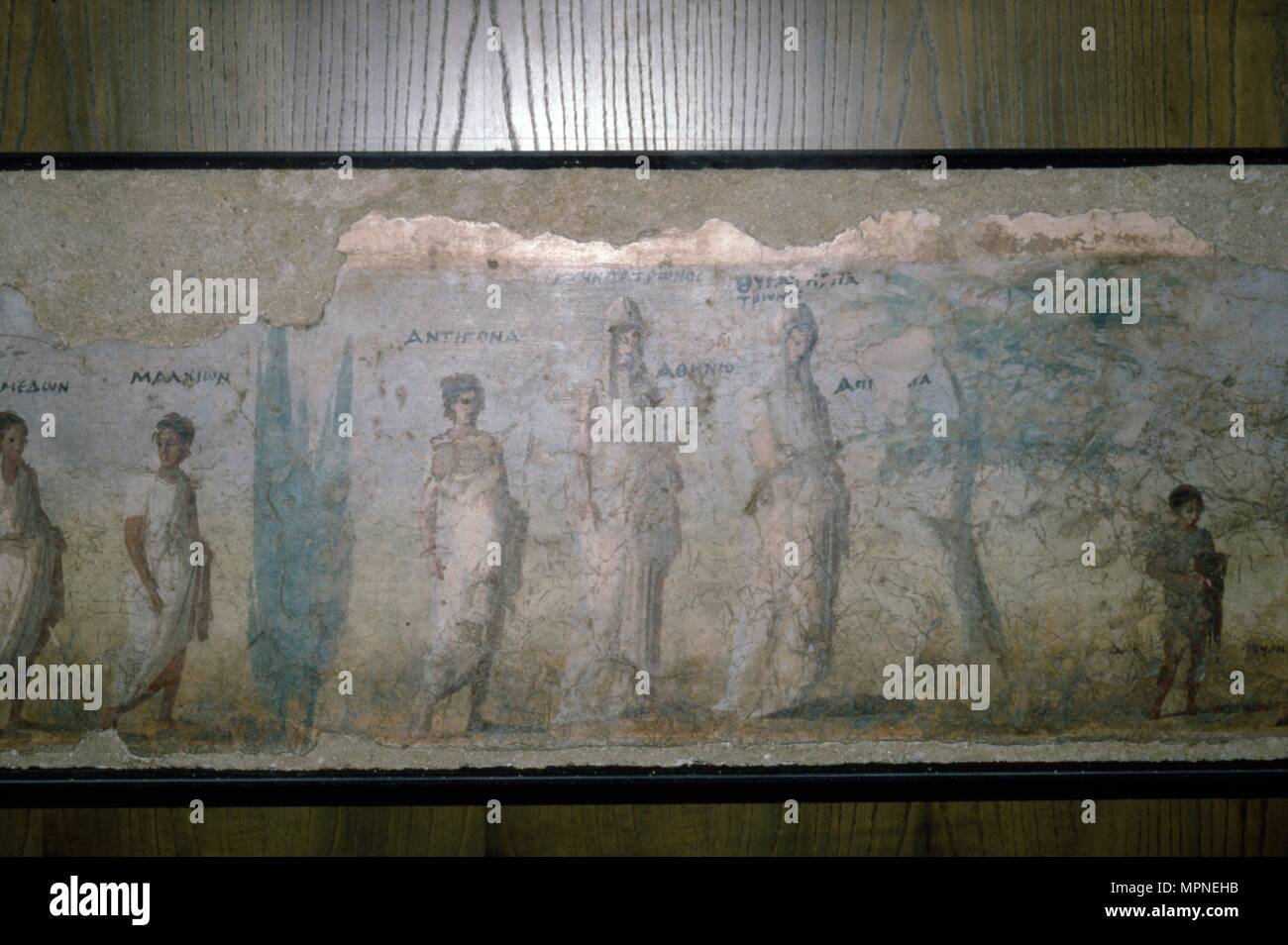 Funeral procession, Roman wall painting, late 1st century. Artist ...