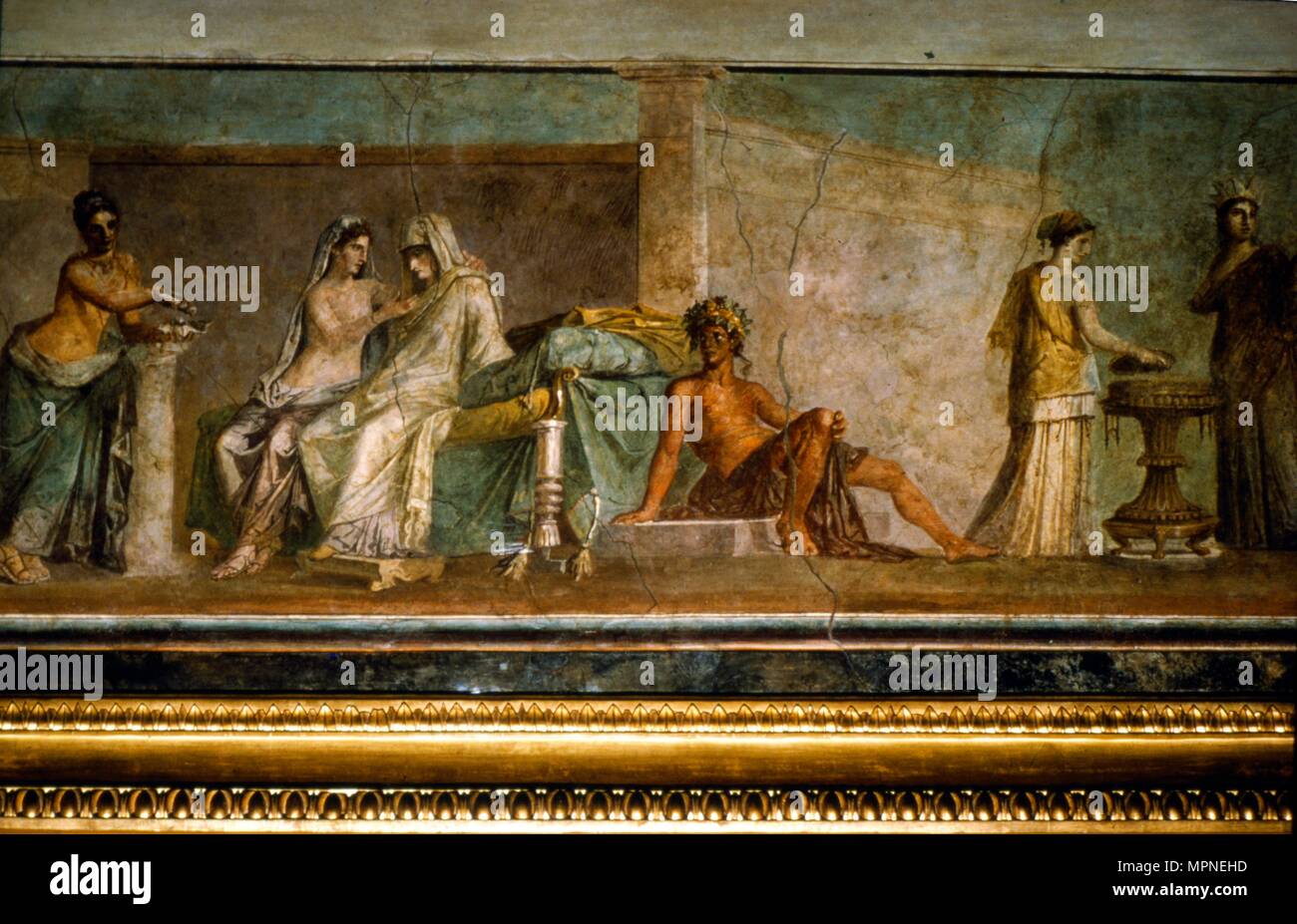 Roman fresco the aldobrandini wedding hi-res stock photography and ...