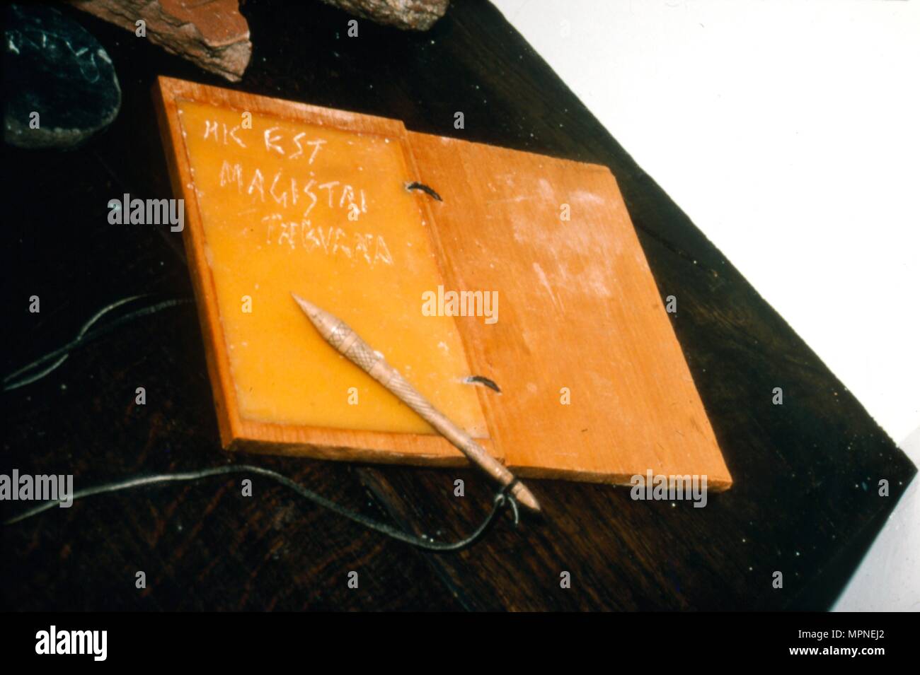 Roman Stylus, (original) and wax tablet, (reconstructed), c2nd century ...