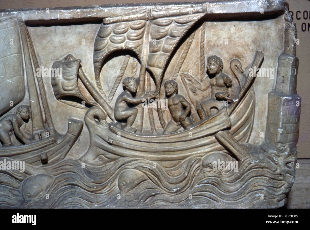 Roman relief sculpture with ship hi-res stock photography and images ...