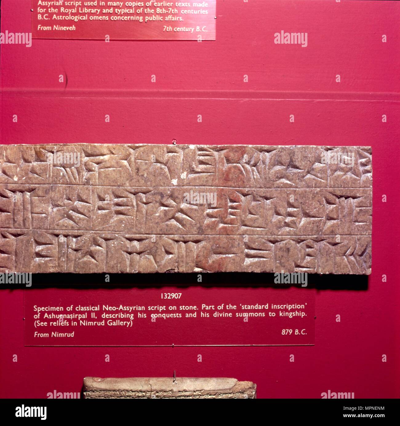 Cunieform Inscription from Nimbrud in classical Neo-Assyrian script ...