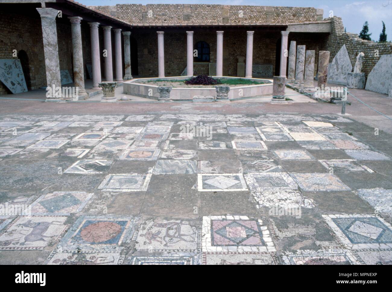 Mosaic at the Roman Villas, Carthage, Tunisia, c2nd-3rd century. Artist ...