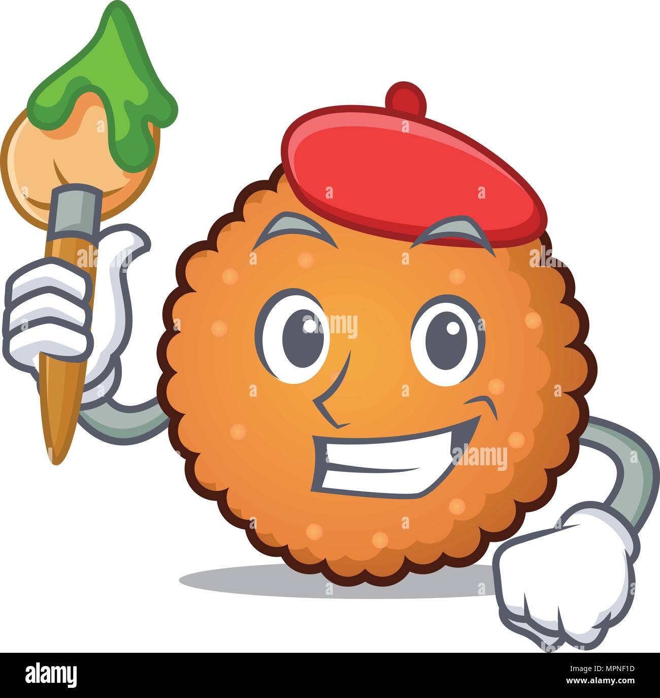 Artist cookies character cartoon style Stock Vector Image & Art - Alamy