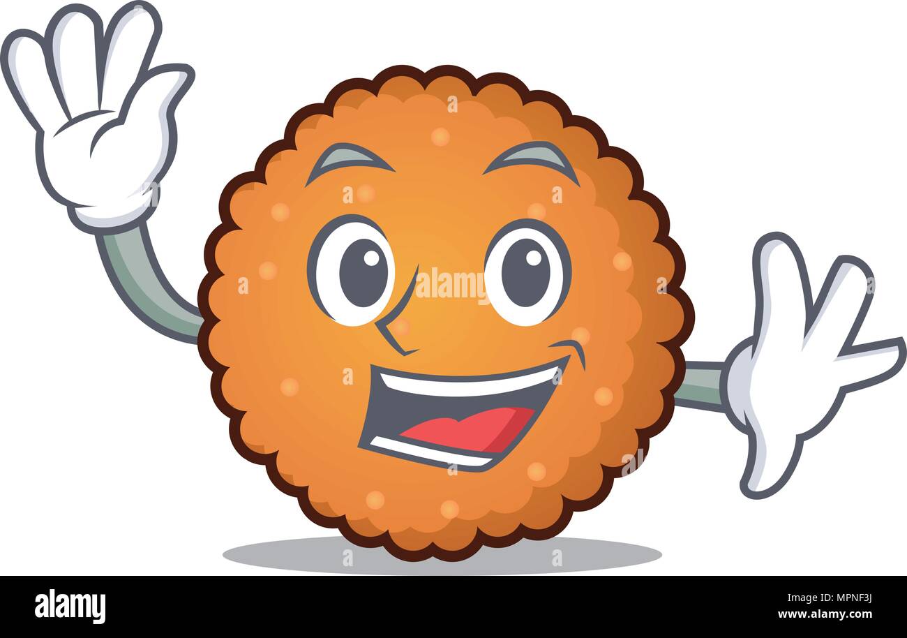 Waving cookies character cartoon style Stock Vector Image & Art - Alamy
