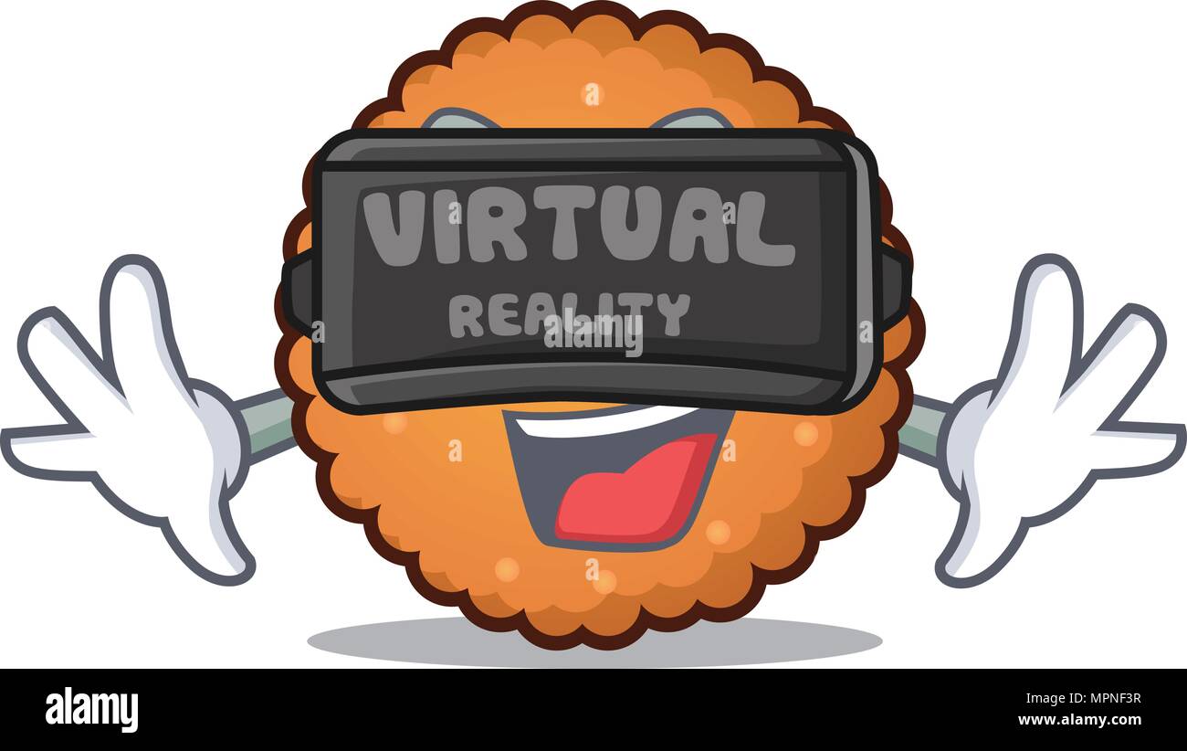 Virtual reality cookies mascot cartoon style Stock Vector Image & Art ...