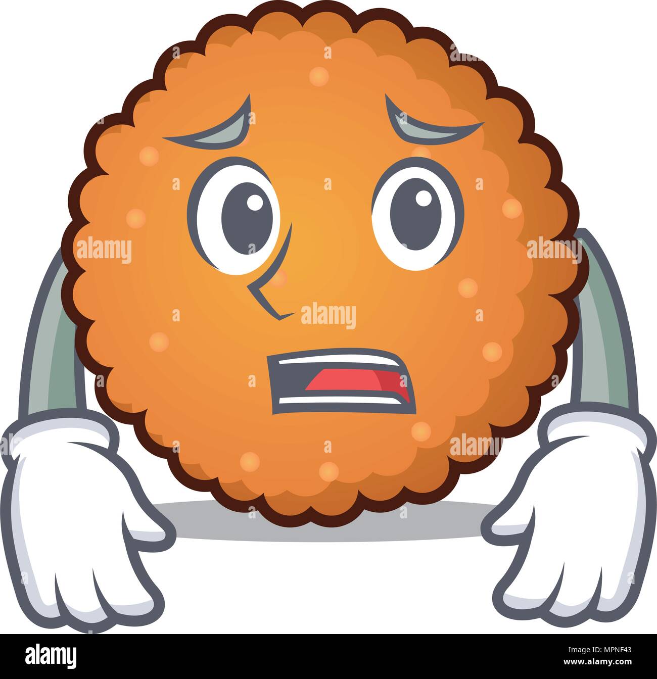 Afraid cookies mascot cartoon style Stock Vector Image & Art - Alamy