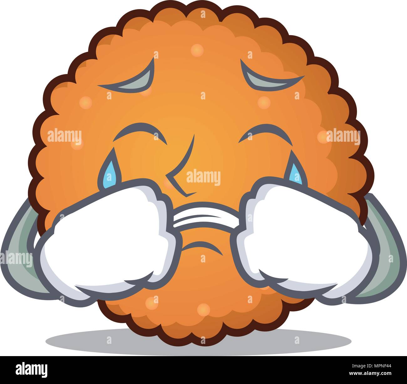 Crying cookies mascot cartoon style Stock Vector Image & Art - Alamy