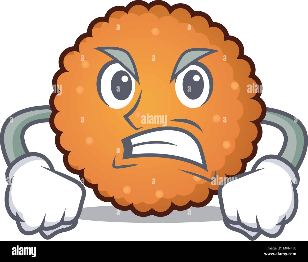Angry cookies mascot cartoon style Stock Vector Image & Art - Alamy