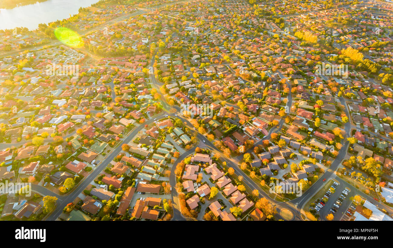 Aerial view of a typical suburb in Australia Stock Photo - Alamy