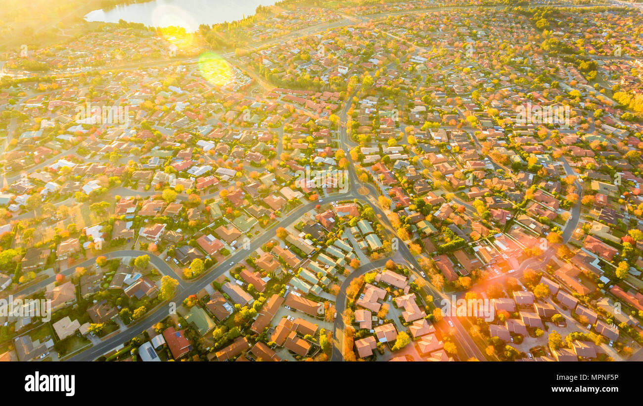 Aerial view of a typical Australian suburb Stock Photo - Alamy