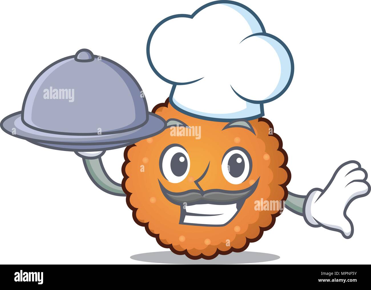 Chef with food cookies mascot cartoon style Stock Vector Image & Art ...