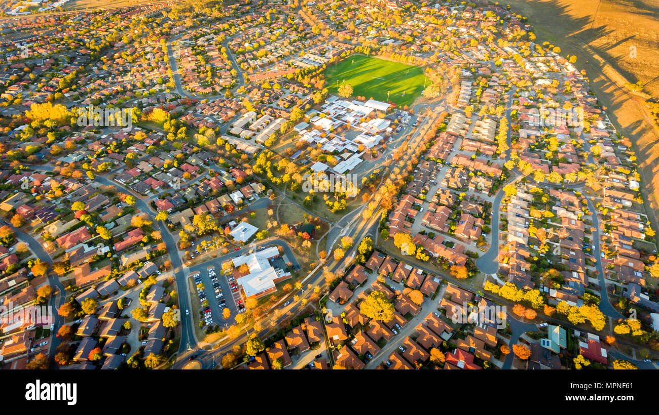 Aerial view of a typical Australian suburb Stock Photo - Alamy