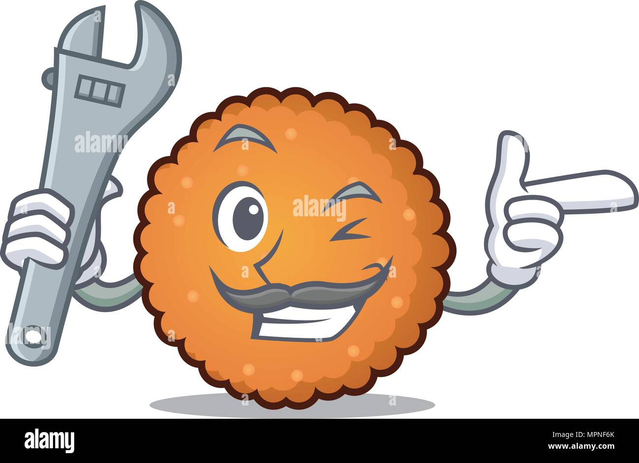 Mechanic cookies mascot cartoon style Stock Vector Image & Art - Alamy