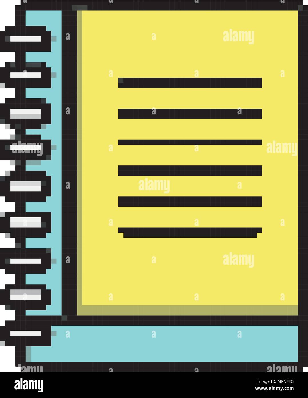 notebook paper note document object vector illustration Stock Vector ...