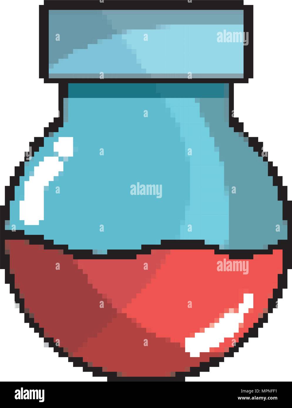 chemical erlenmeyer flask lab science vector illustration Stock Vector ...