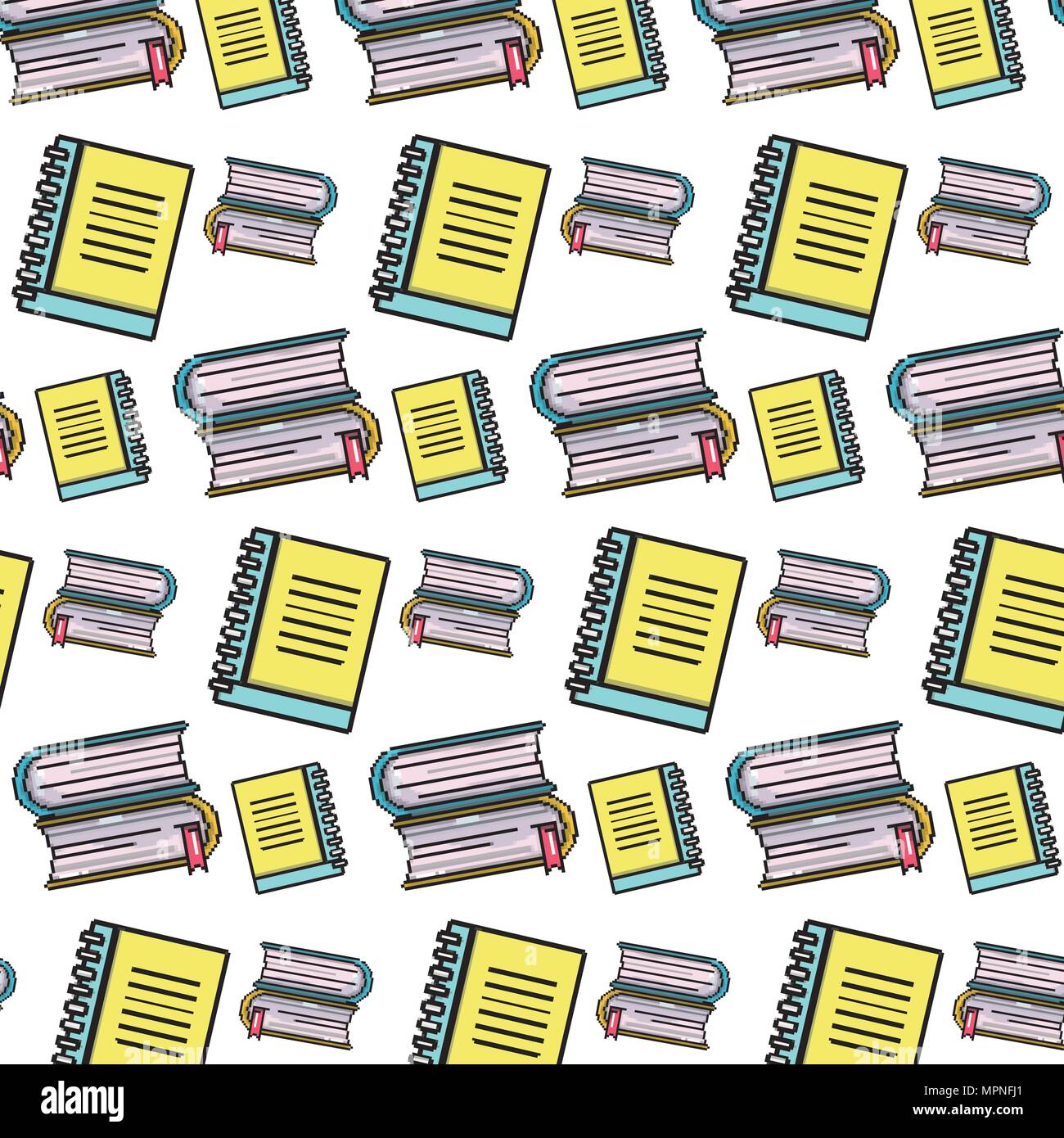 notebook and book education tool background vector illustration Stock ...