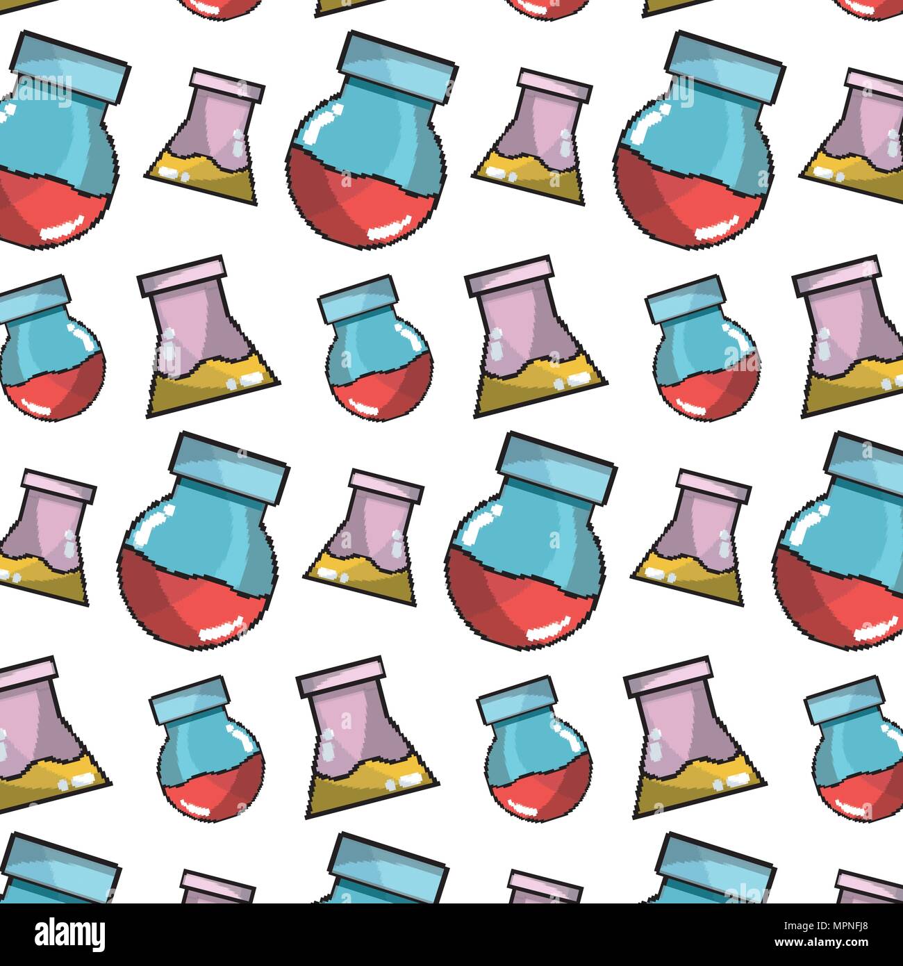 lab erlenmeyer flask science background vector illustration Stock ...