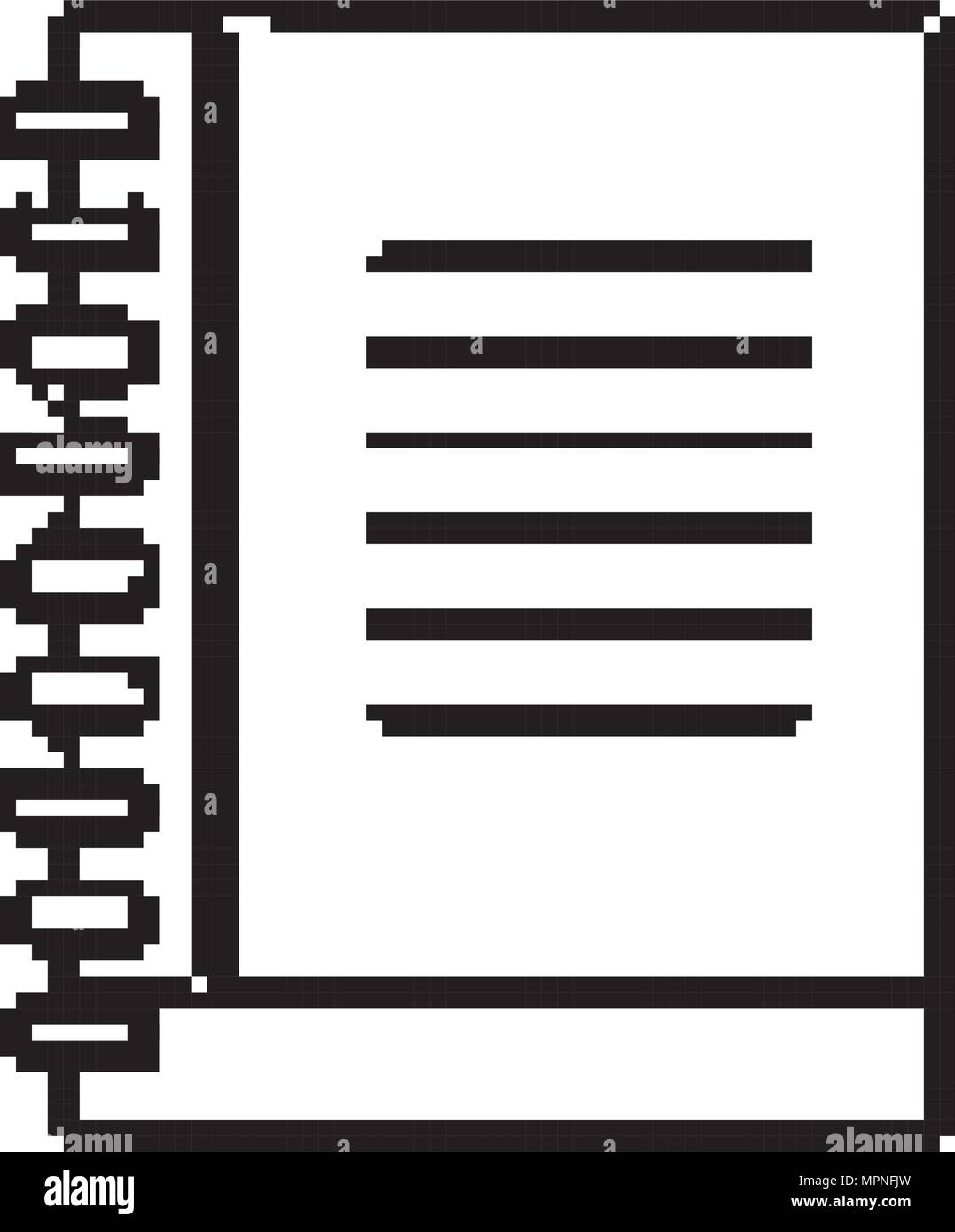 line notebook paper note document object vector illustration Stock ...