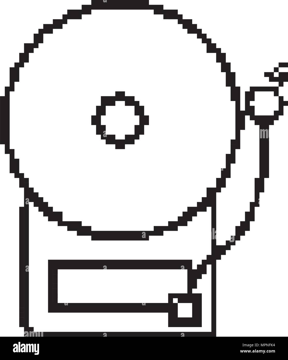 line school bell alarm education object vector illustration Stock ...