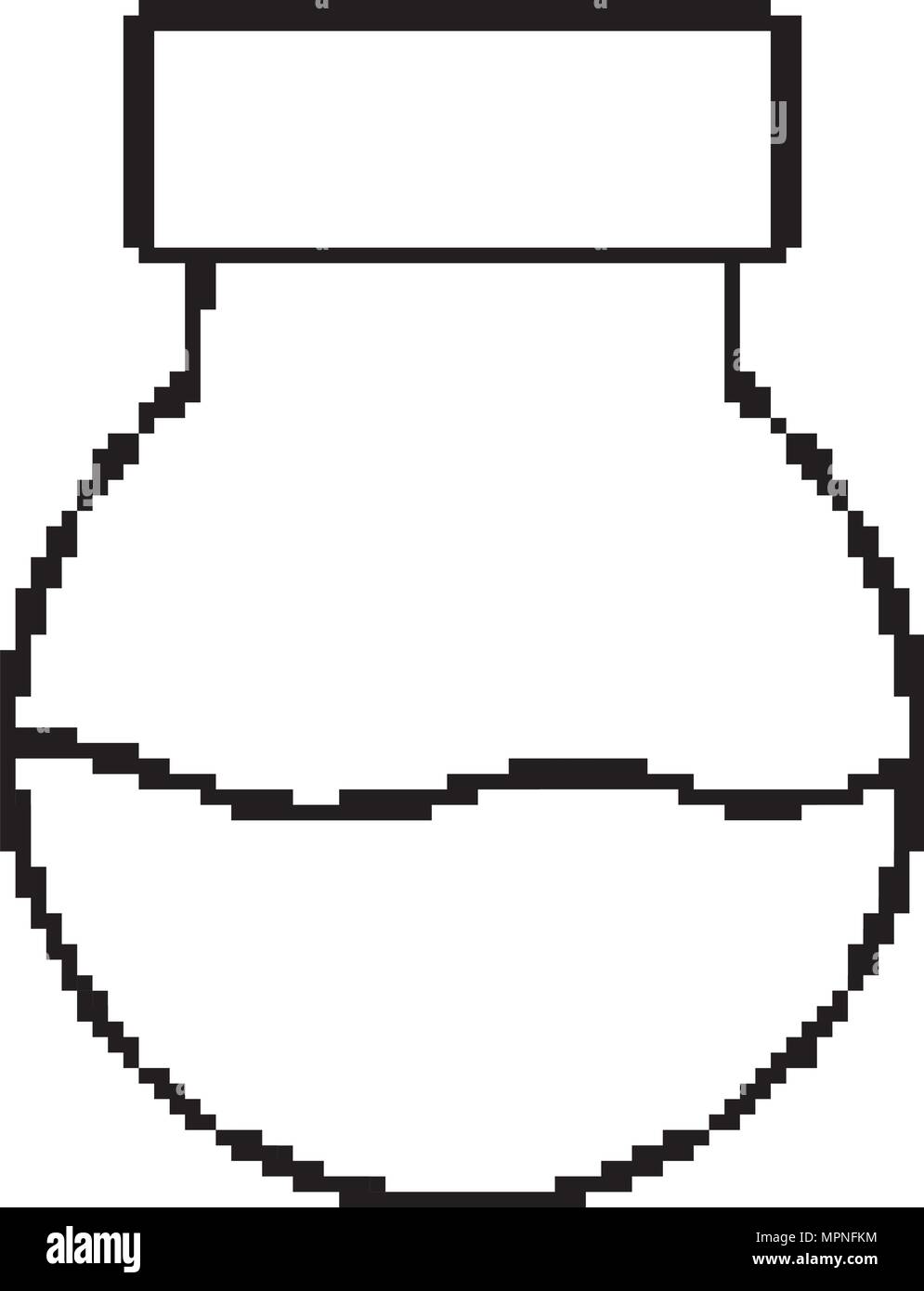 line chemical erlenmeyer flask lab science vector illustration Stock ...