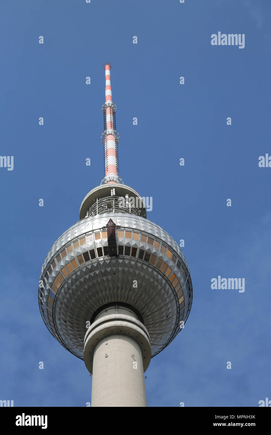 Berlin, Germany - August 19, 2017: very high television tower called ...