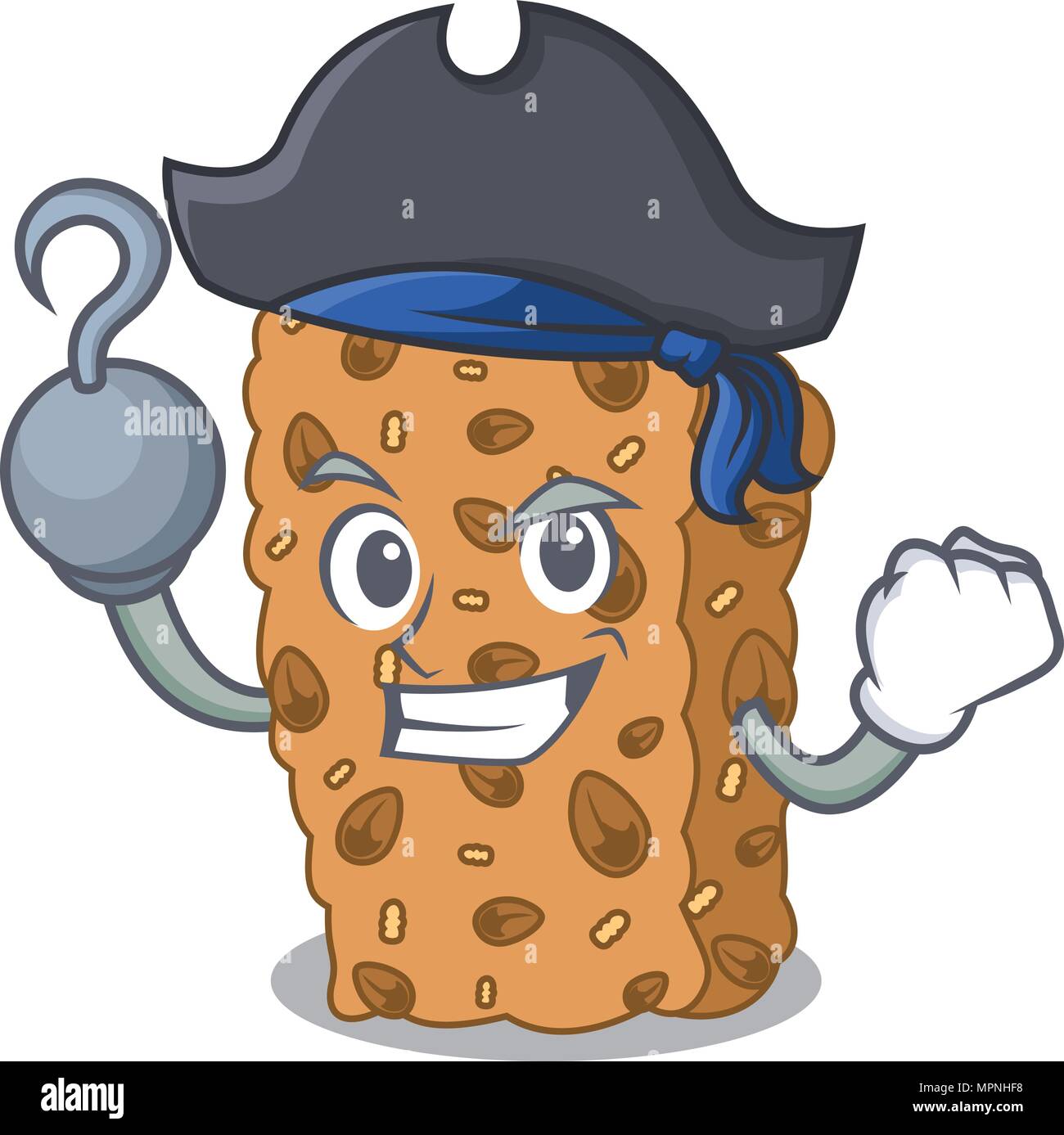 Pirate granola bar character cartoon Stock Vector Image & Art - Alamy