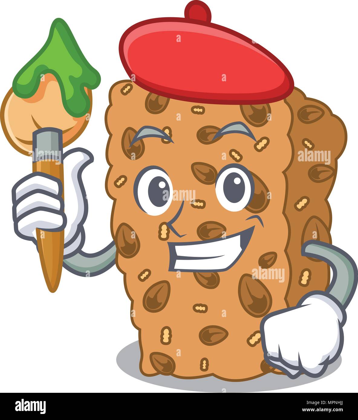 Artist granola bar character cartoon Stock Vector Image & Art - Alamy