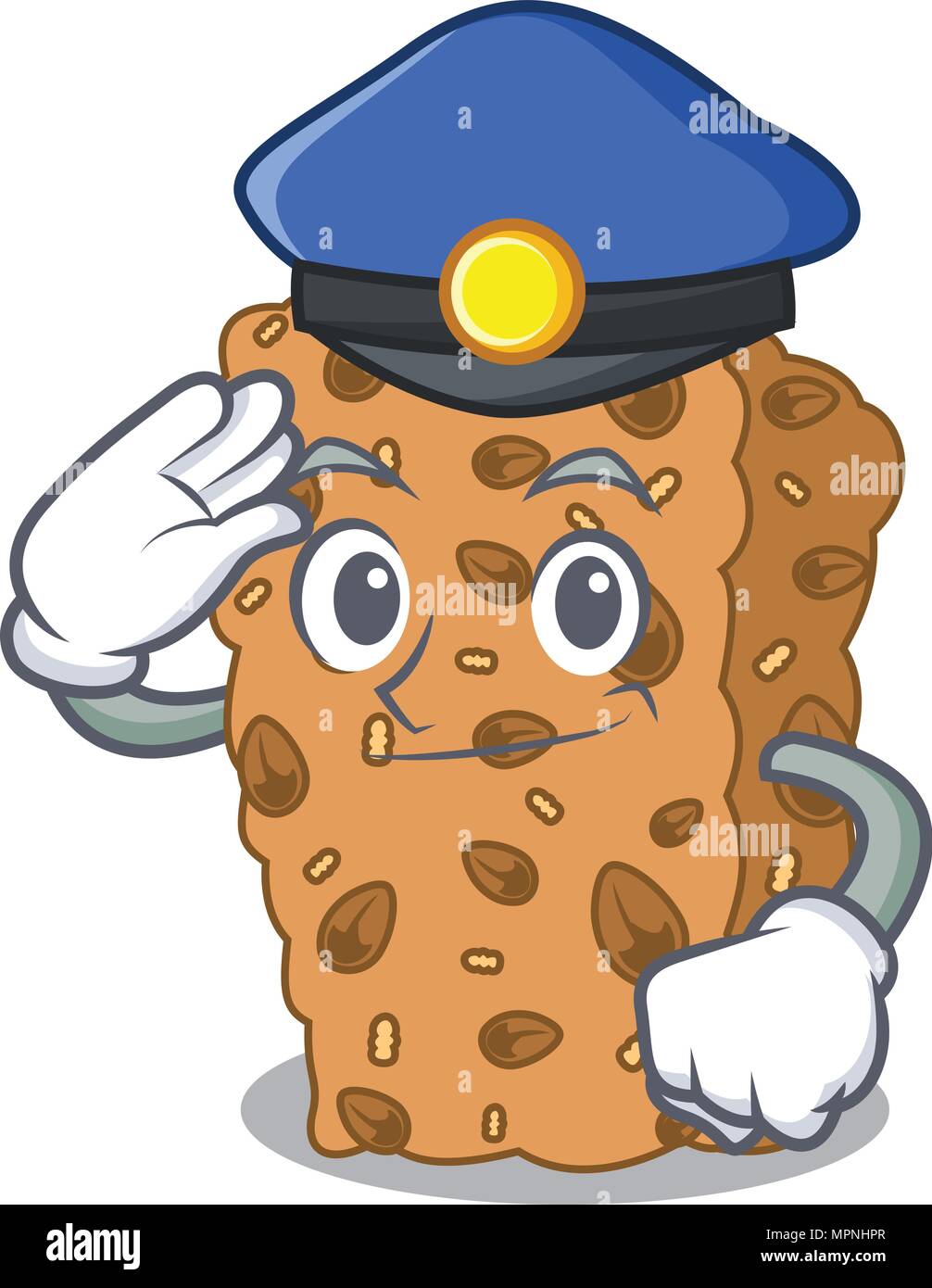 Police granola bar character cartoon Stock Vector Image & Art - Alamy